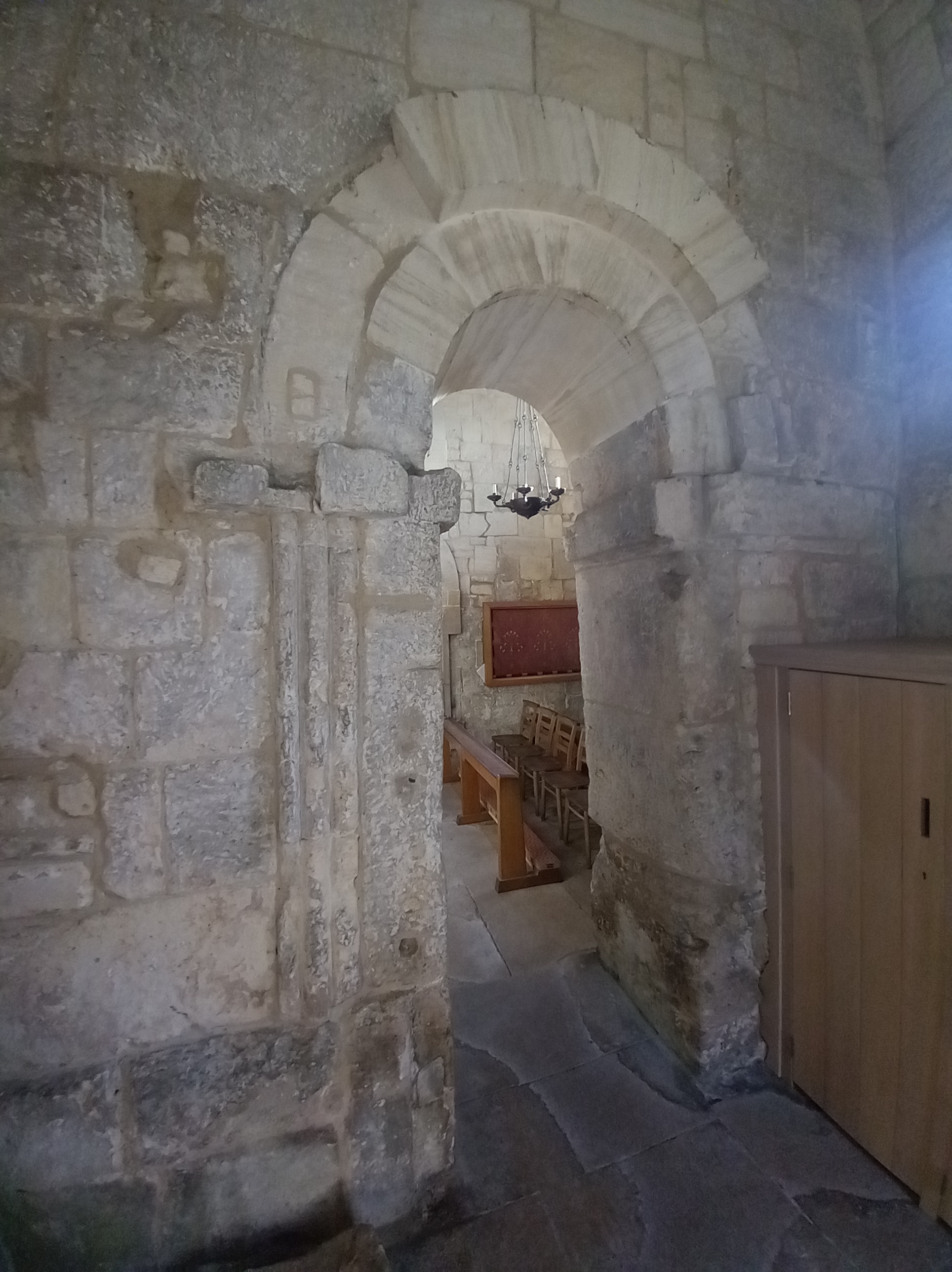 F. Interior – north porticus – Chapel of St Laurence, Bradford on Avon